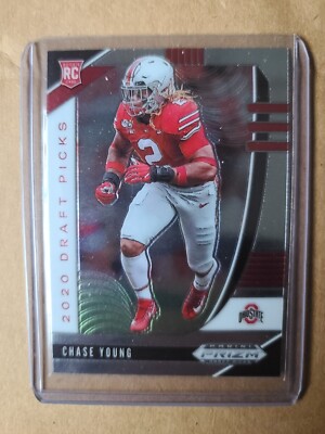 2020 Panini Prizm Draft Picks CHASE YOUNG RC #130 Ohio State Buckeyes ...