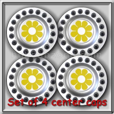 Fits 2002-2003 VW Volkswagen Beetle Yellow Daisy Alloy Wheel Center ...