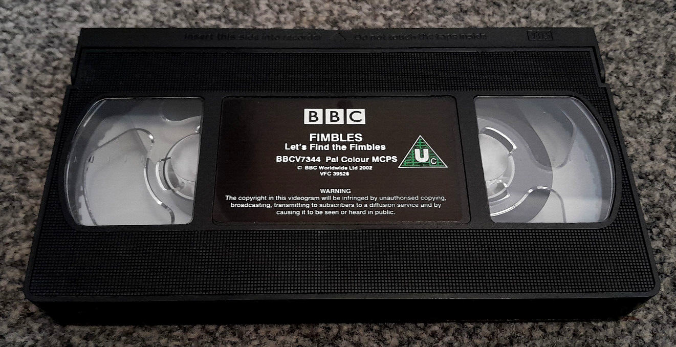 FIMBLES LET'S FIND THE FIMBLES BBC VIDEO BABY POM PAL VHS VIDEO KIDS ...