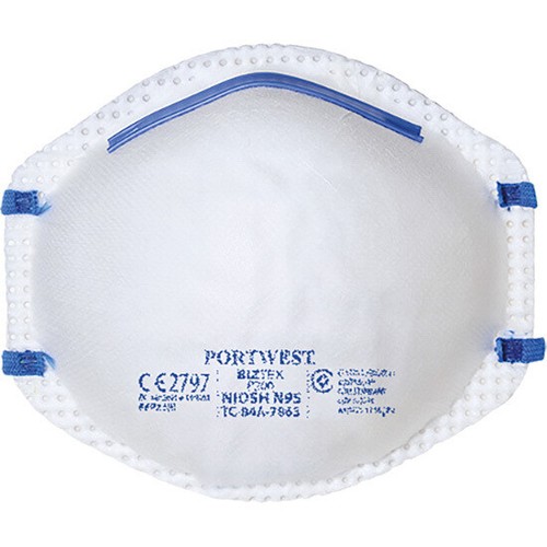 P2 Respirator 20x Pack White Regular Respiratory Protection Dust Masks ...