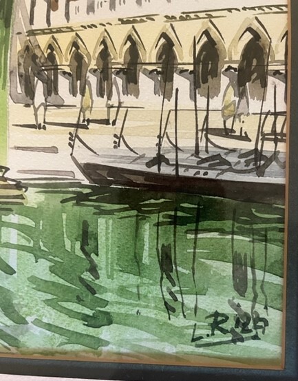 Lorenzo Rizzi Watercolor Painting of Venice St. Mark's Square | eBay