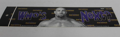 VINTAGE RETRO WCW NWO WWF WWE PURPLE GOLDBERG WHO'S NEXT BUMPER STICKER ...