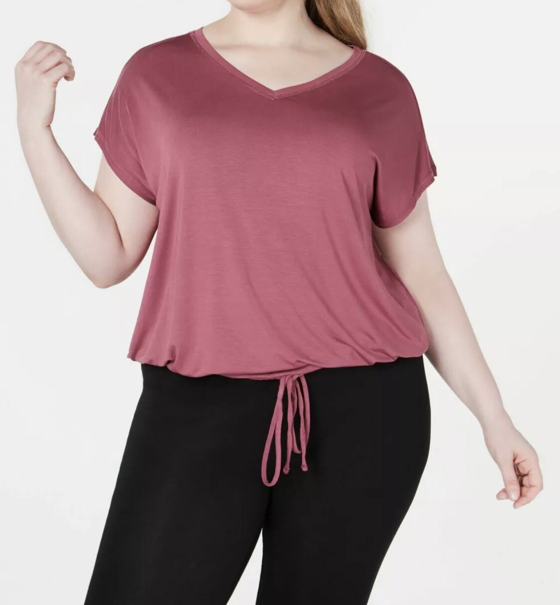 Ideology Womens Plus Size Drawstring Hem Top | eBay
