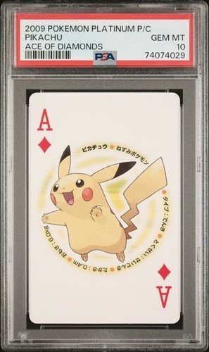PSA 10 Pikachu Ace Of Diamonds Platinum Playing Cards Japanese Pokemon ...