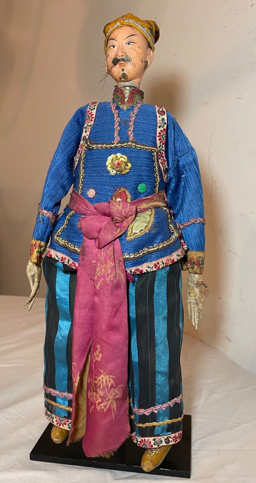 LARGE Antique Chinese Peking Opera Theatre Puppet Chaozhou Doll Qing ...