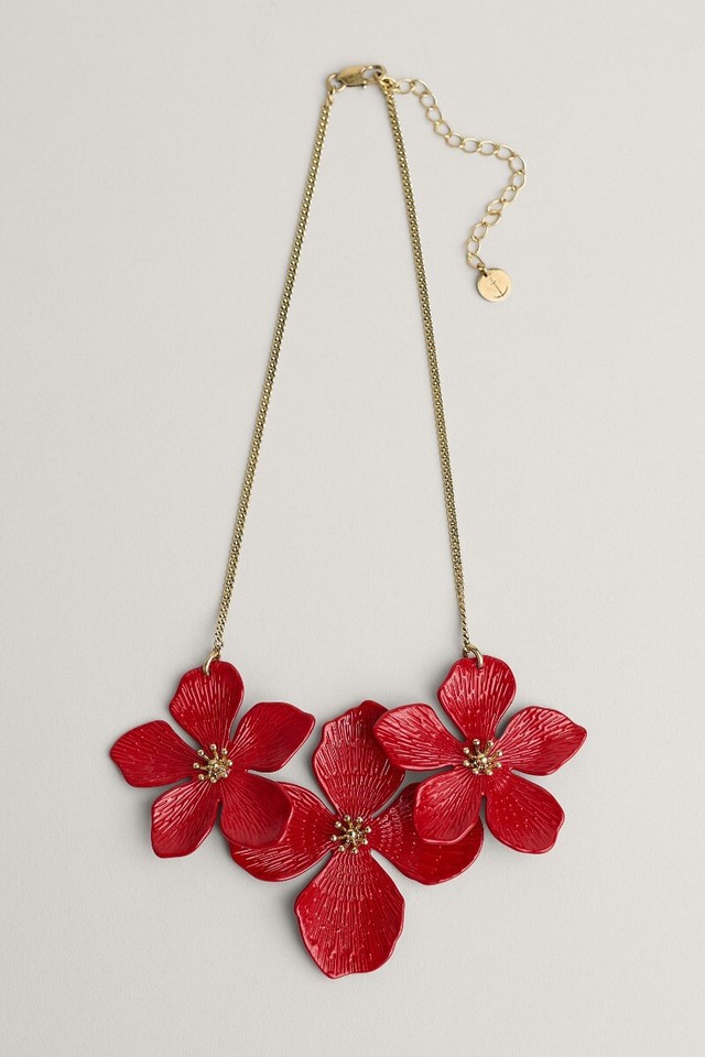 Seasalt Women's Necklace - red Pollinator Flower Necklace - Lunaria ...