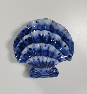 Porcelain Scallop Shell Hinged Trinket Box | eBay