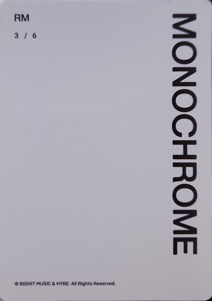 BTS Mini Photocard POP-UP : MONOCHROME MNCR 2024 MD in seoul | eBay