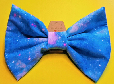 Space Hair Bow! Size: 6 1/2 in! Includes an attached Silver-colored ...