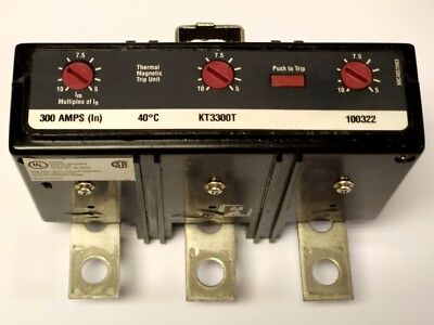 EATON CUTLER HAMMER KT3300T 3 Pole 300 AMP K Frame TRIP Unit Type KD ...