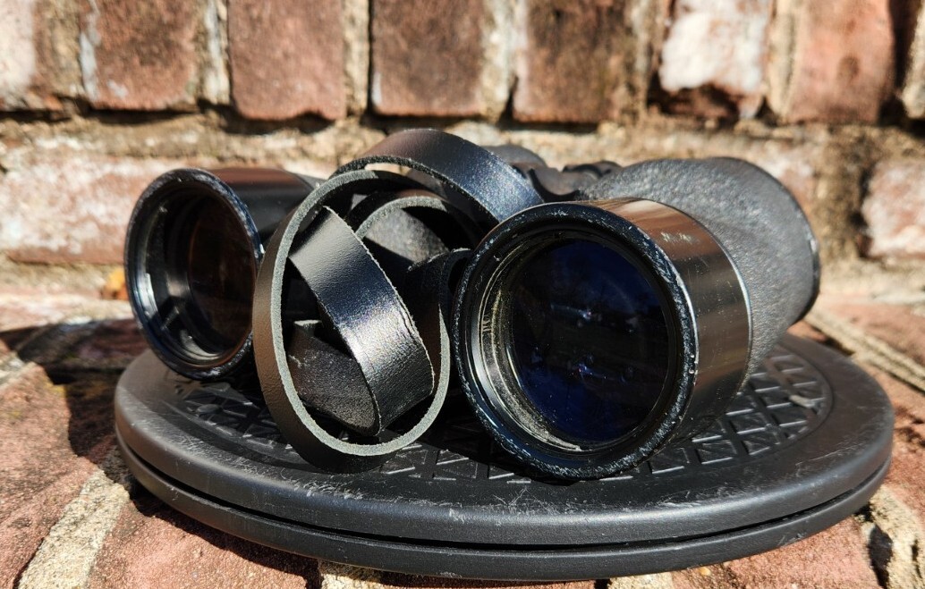 WWII US Army Binoculars M16 7x50 & M24 Clear Sights Leather Case D45874 ...