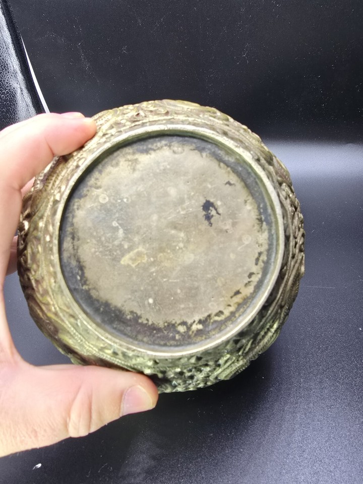 Antique Brass Vessel With Dragons Hand Made Asian | eBay