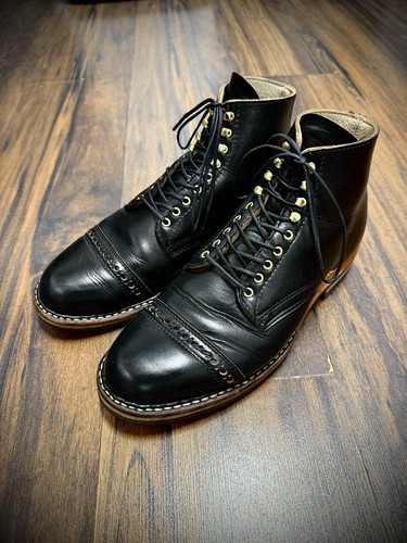 White's Boots Stevens 8EE Black Leather Dress Cap Toe Boots | eBay