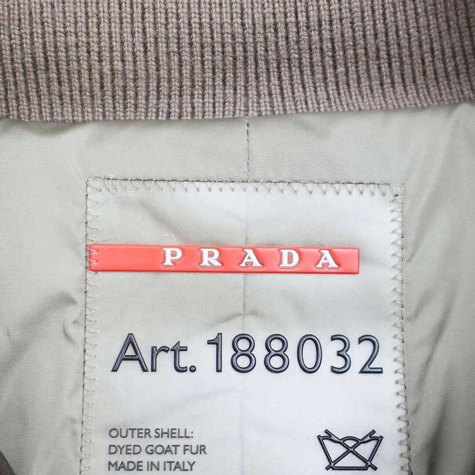 PRADA Goat Fur Jacket Mink Fox Hooded Brown 40 Used MESC-0 | eBay