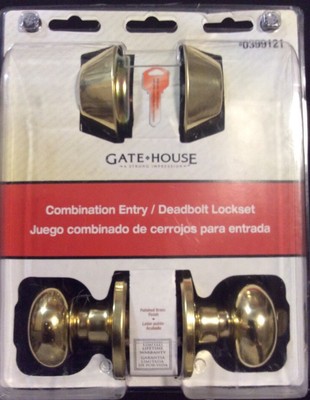 New(1) Gatehouse Lock Set Entry Dr Double Cylinder Deadbolt Combo ...