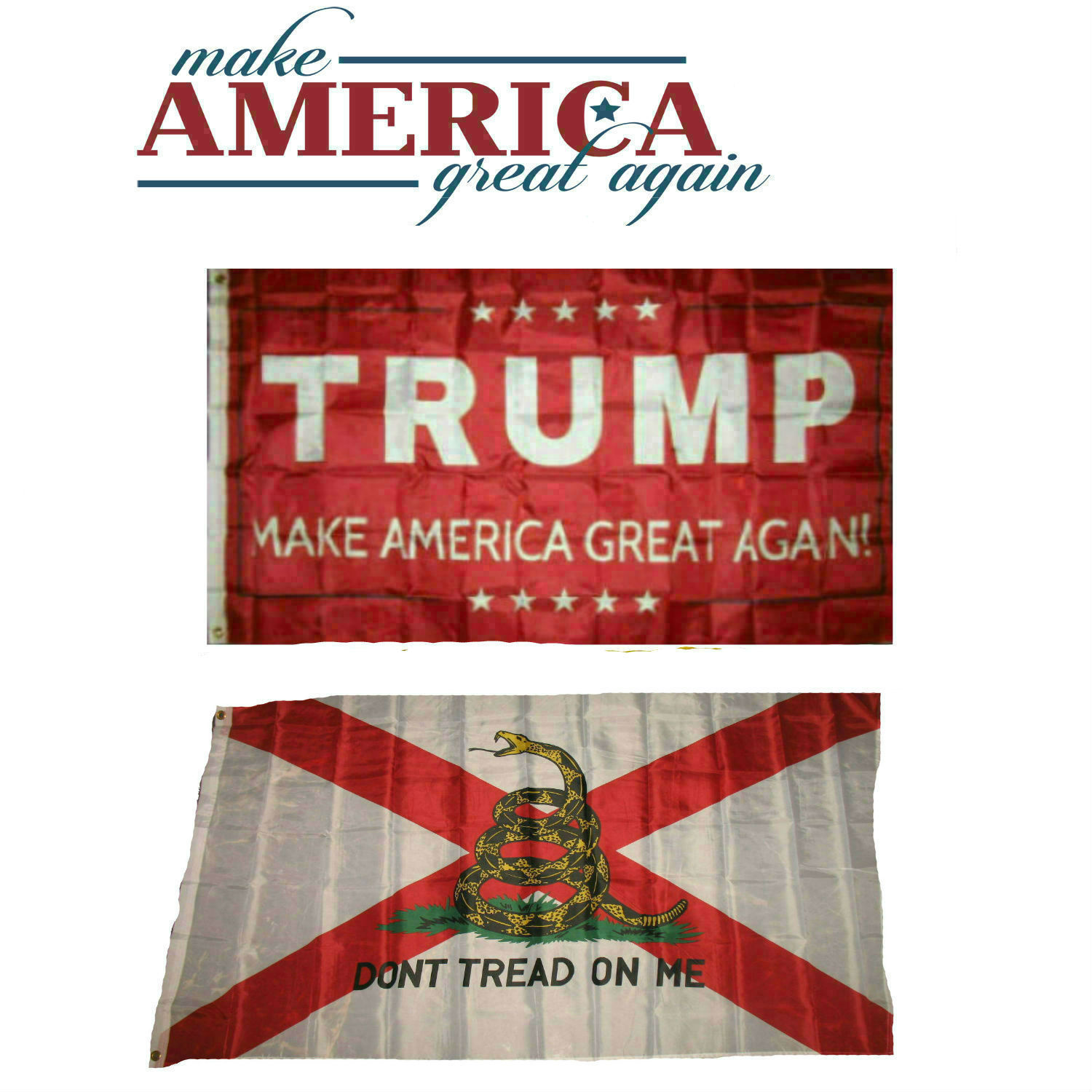 3x5 Donald Trump Red & Florida Gadsden Wholesale Flag Set 3'x5' | eBay