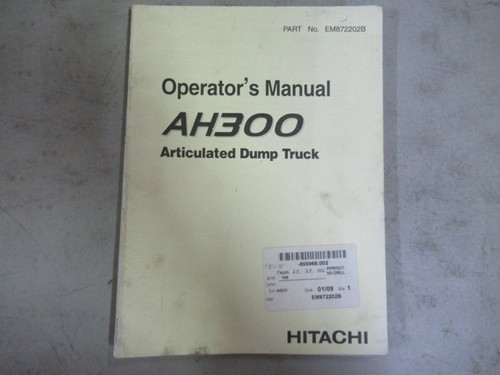 HITACHI AH300 Articulated Dump Truck Operator's Manual | eBay