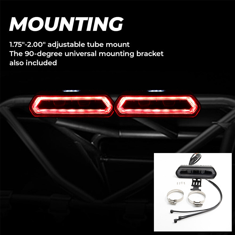 UTV Rear Chase LED Light Bar Brake Reverse Running Strobe for Polaris ...