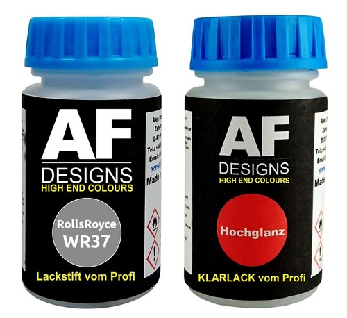 Lackstift für RollsRoyce WR37 Jubilee Silver Metallic Klarlack je 50ml ...