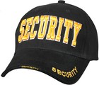 Deluxe SECURITY Bold Baseball Cap 3D Puff Embroidery Security Guard ...