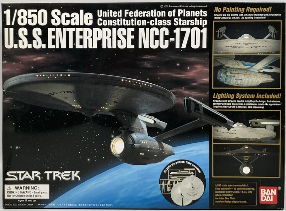 BANDAI STAR TREK PRECISION MODEL KIT USS ENTERPRISE NCC-1701 1/850 | eBay