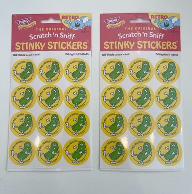 TREND Scratch N Sniff Stinky Stickers RETRO Pickle x 2 Packs! | eBay
