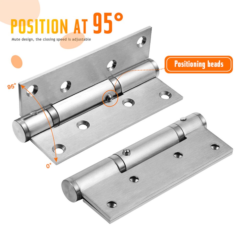2 Pcs Interior Spring Hinges Spring Loaded Door Hinges Hinges Heavy ...