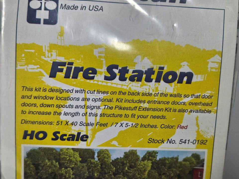 Hal's Hobbies & Fire Station HO Scale Kit Lot Train Layout Diorama ...
