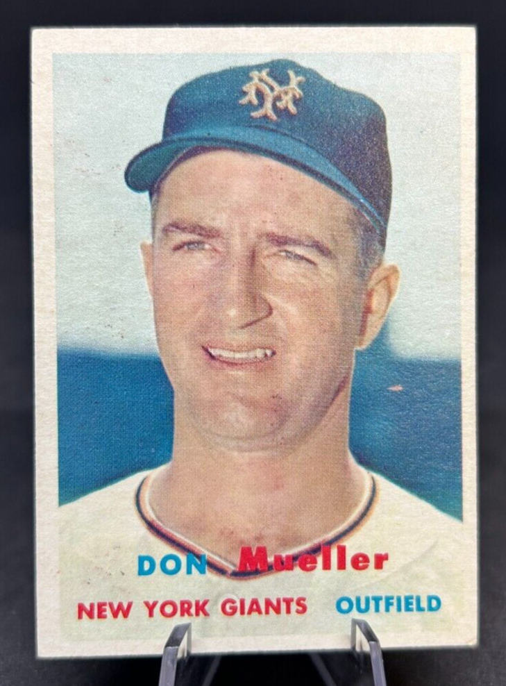 1957 Topps Baseball Card Don Mueller #148 EX RANGE BV $15 SL | eBay