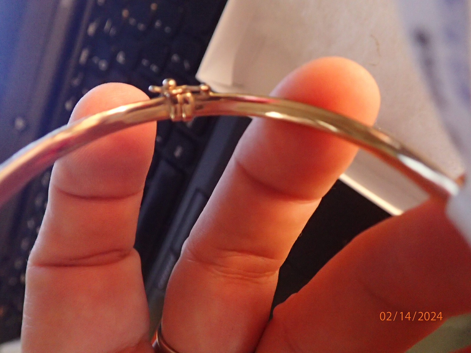 EternaGold 4mm Bangle, 14K Gold, 3.2-3.5g J409122 Polished & SNAKE ...