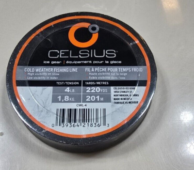 4lb 220yd Celsius Cold weather high vis blue line | eBay