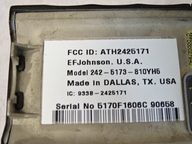 EF Johnson 5100 Portable Radio 242-5173-810yh05 5100 Series for sale ...