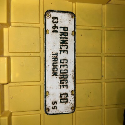 1963 1964 Prince George County Virginia license plate Topper 55 | eBay