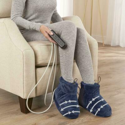 Hammacher Massaging Heated therapeutic Foot Therapy Booties vibration ...