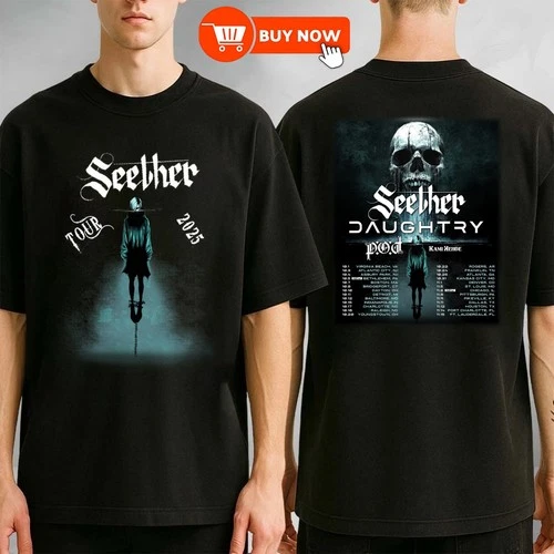 Seether Daughtry Tour 2025 Tour Dates Two Sided TShirt - Multicolors ...