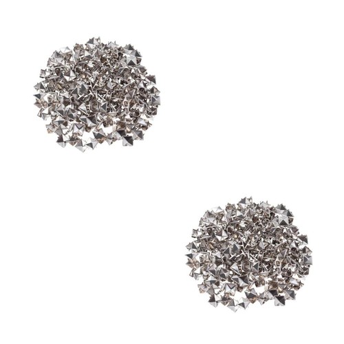400 pcs Square Rivet Metal Studs: 10mm Metal Spikes Silver for DIY Punk ...