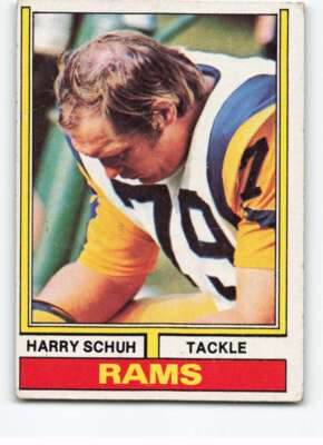 1974 Topps #109 Harry Schuh G/VG Good/Very Good LA Rams | eBay