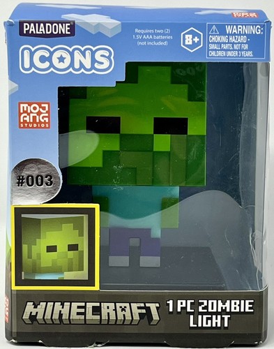 Minecraft Zombie Night Light Lamp 3D Figure Icons #003 New *DAMAGED BOX ...