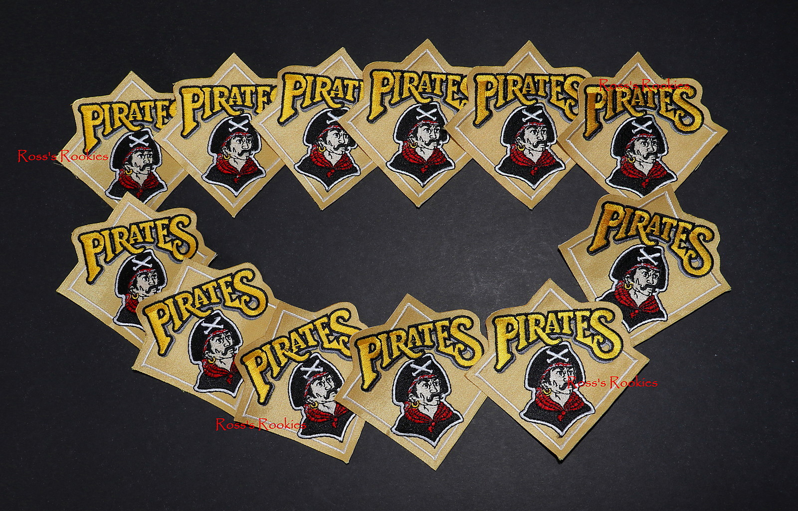 PITTSBURGH PIRATES GOLD OFFICIAL MLB PATCHES - 12 PACK COMBO - BASEBALL ...