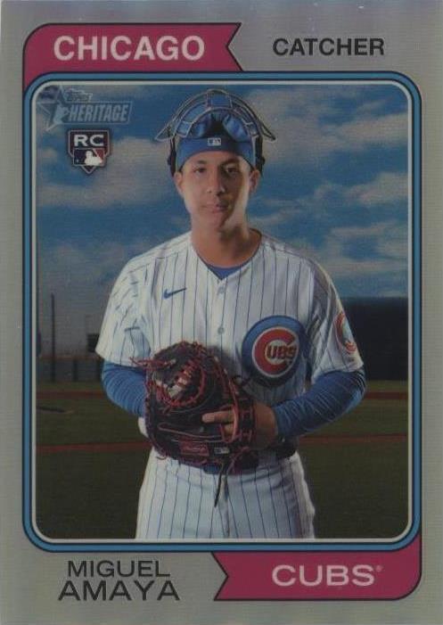 2023 Topps Heritage High Number - Miguel Amaya #594 Chrome Refractor ...