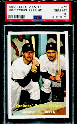 1997 Topps-Mickey Mantle/ Yogi Berra/ #23 -/1957 Lic.Reprint- NY ...
