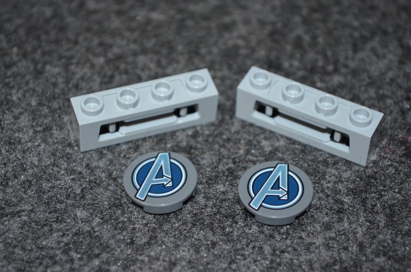 2 ~ 1x4 Light Gray Disk Shooter w/ 2 Avengers Disks ~ Will Shoot Disk ...