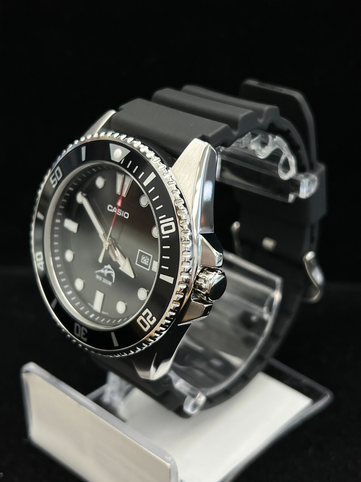 CASIO MDV106-1AV Mens 200M Black Resin Strap w Date Analog Sport Watch ...