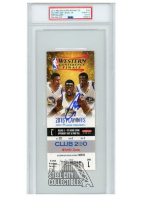 Stephen Curry Autographed 2016 NBA WCF Round 3 Game 7 Ticket PSA 10 PSA ...