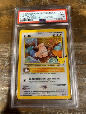 POKEMON 2021 Celebrations Classic Coll Neo Genesis CLEFFA Holo #20 PSA ...