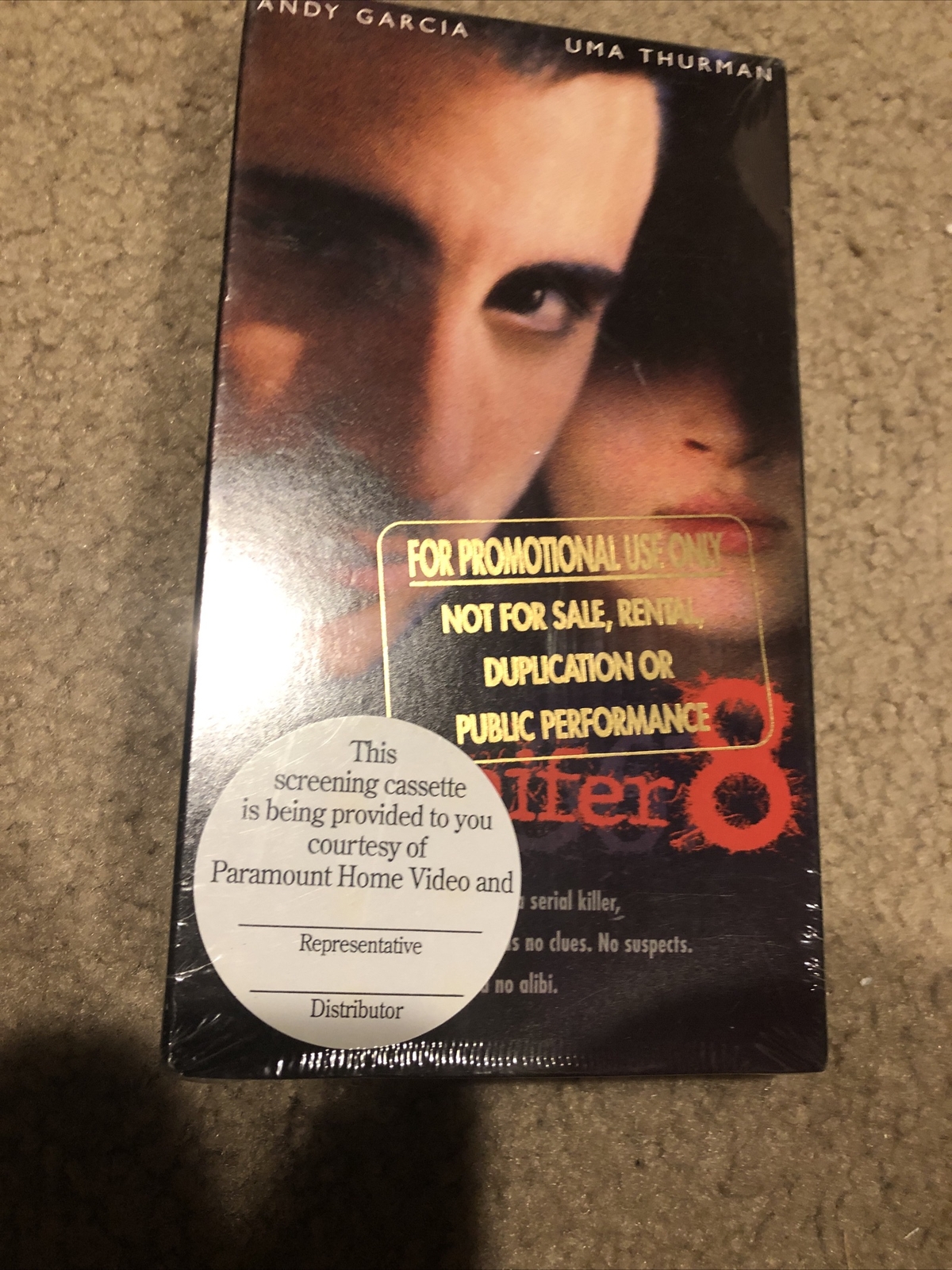 Jennifer 8 Uma Thurman, Andy Garcia, Lance Henriksen 1992 Release VHS ...