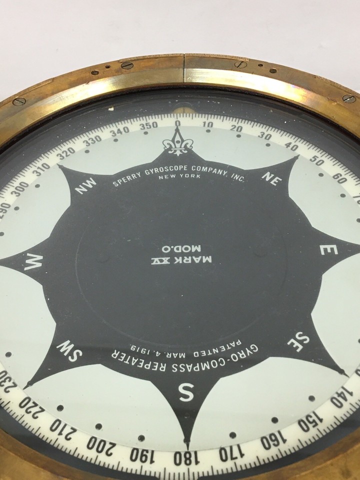 Antique 1919 Sperry Gyroscope Gyro-Compass Repeater , Mark XV Mod.O ...