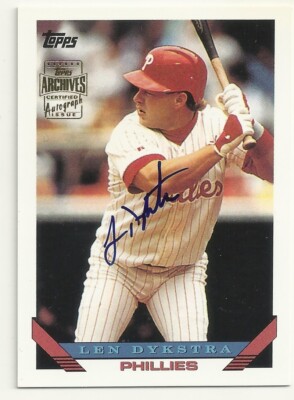 2002 TOPPS ARCHIVES BASEBALL - LEN DYKSTRA AUTOGRAPH - TAA-LD ...