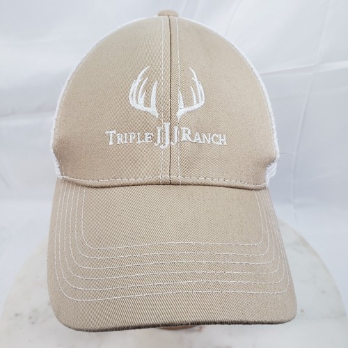 Triple J Ranch Hat Logo Cap Game Guard Beige Mesh Snapback | eBay
