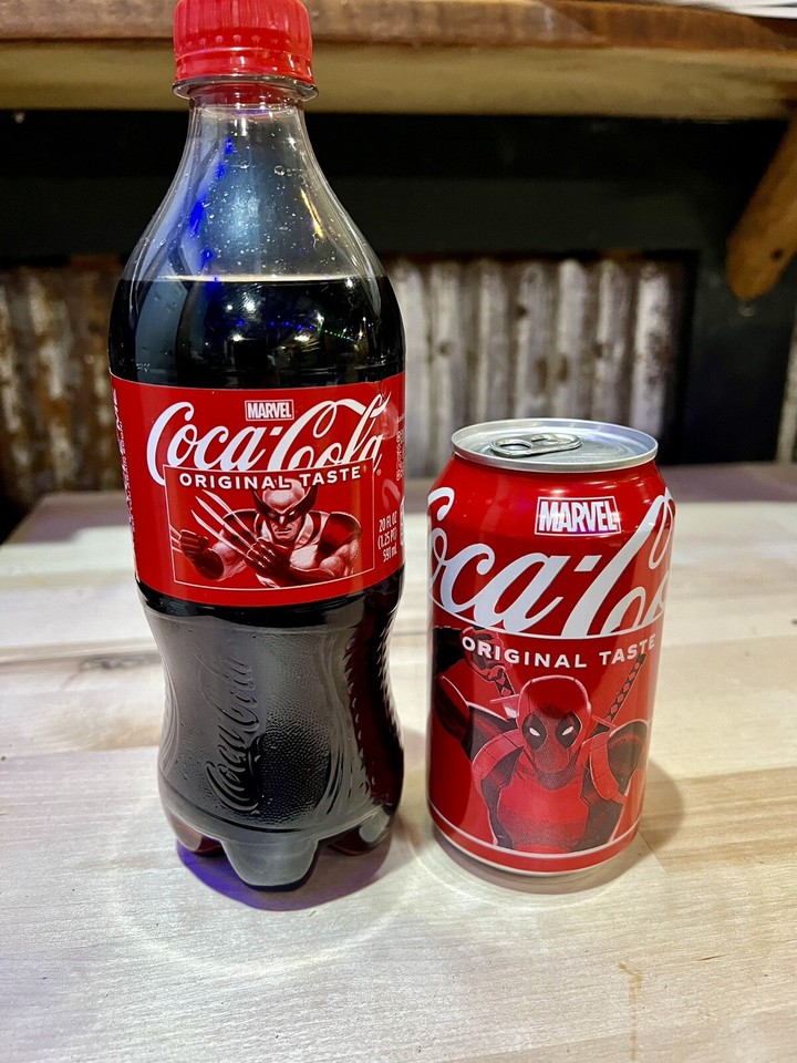 Marvel Coca-Cola Can Deadpool & Wolverine Bottled Coca-Cola UNOPENED ...
